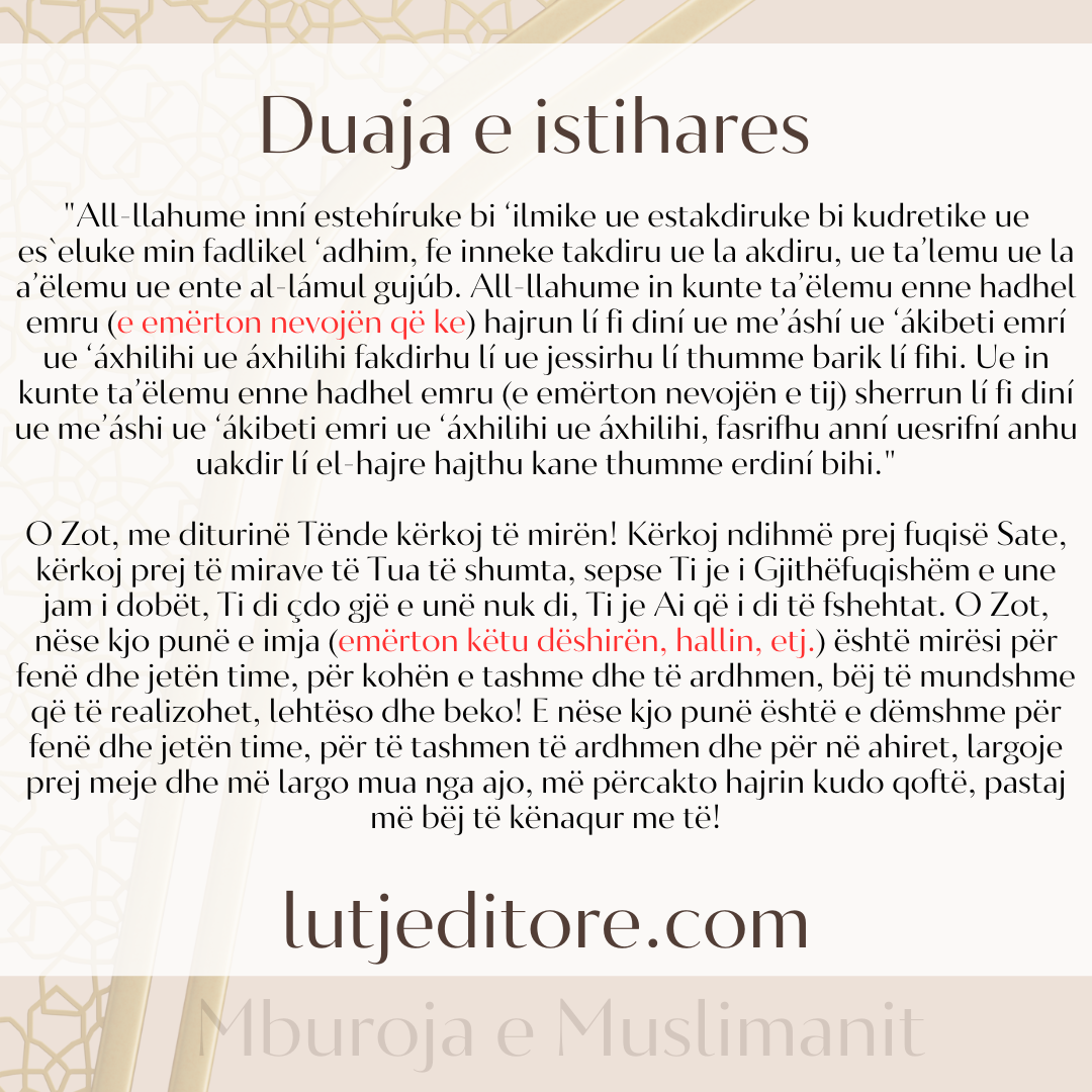 Cfare eshte namazi i istihares